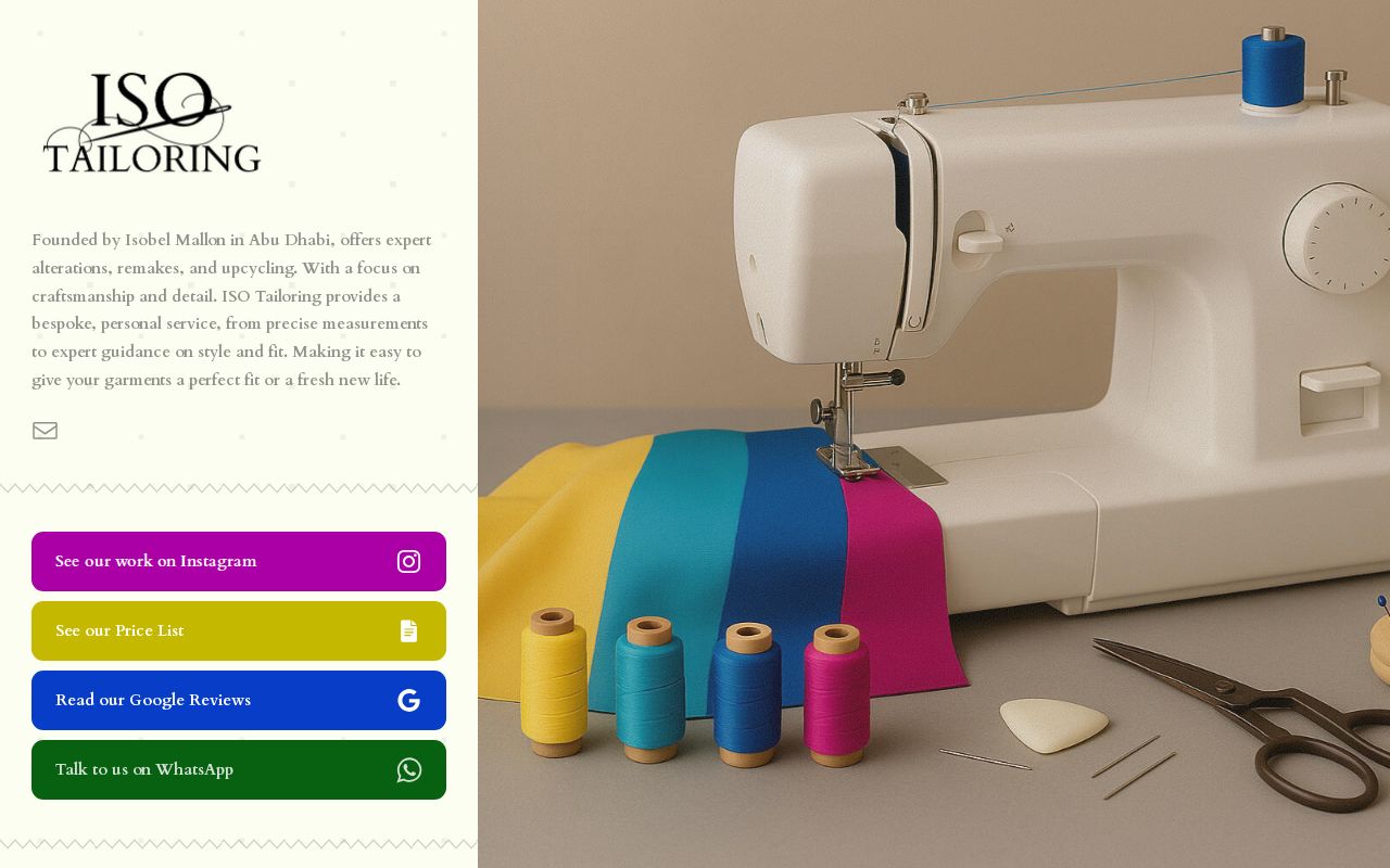Isobel Tailoring | Custom Sewing & Alterations | Abu Dhabi, UAE